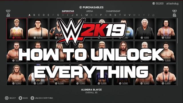 Unlocking all features in WWE 2K19 for PS4