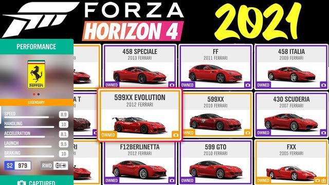 ¿Cuántos coches ofrece Forza 4?