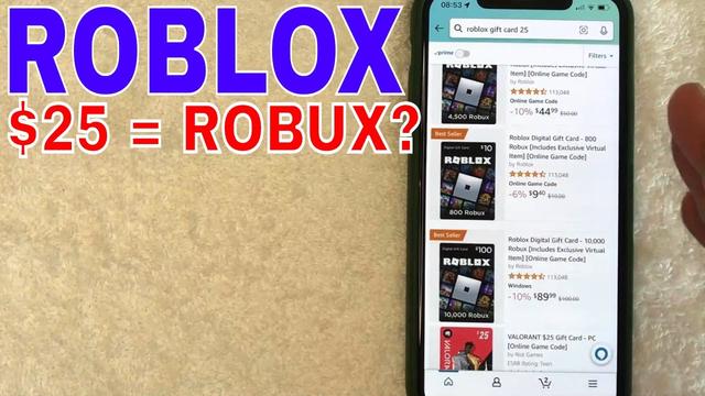 Combien de Robux pouvez-vous obtenir pour 25